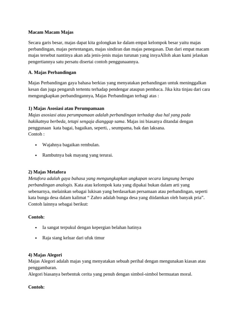 Macam Macam Majas | PDF