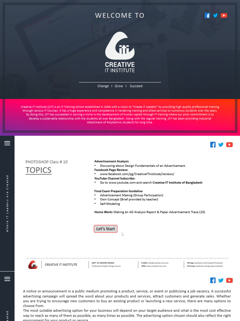Photoshop # 10 - Ad Analysis | PDF