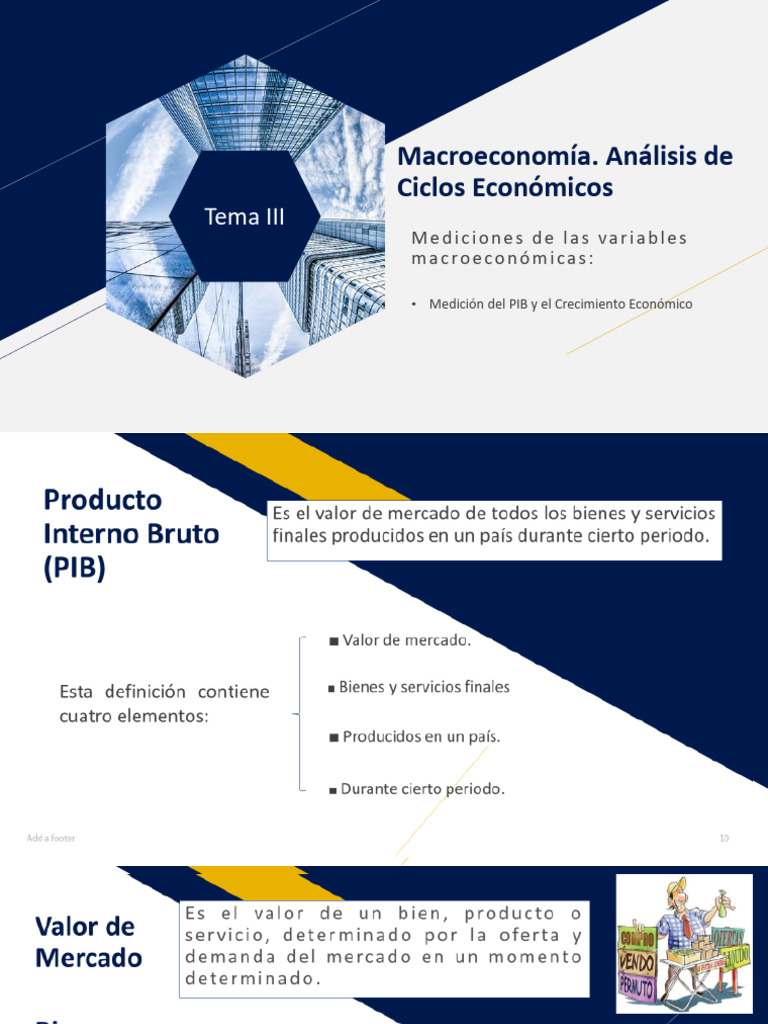 Presentacion Unidad 3 Macroeconomia Medición de Las Variables Economicas PIB | PDF