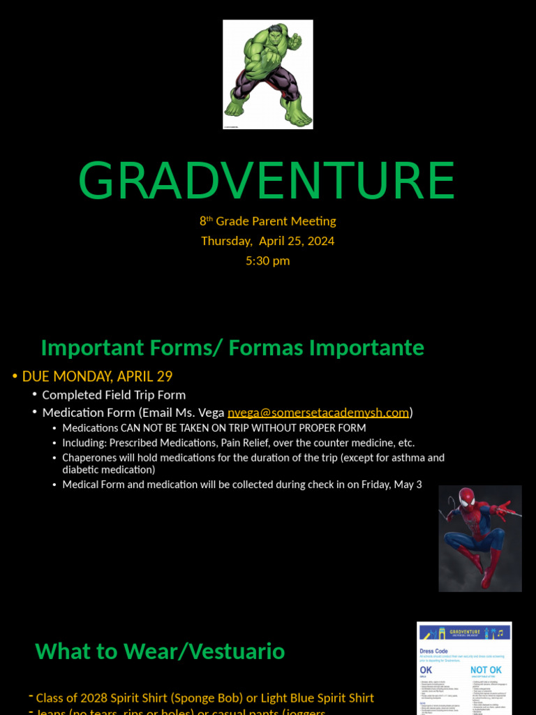 Gradventure Parent Meeting 2024 | PDF