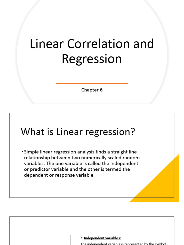 C 6 - Linear Correlation and Regression | PDF