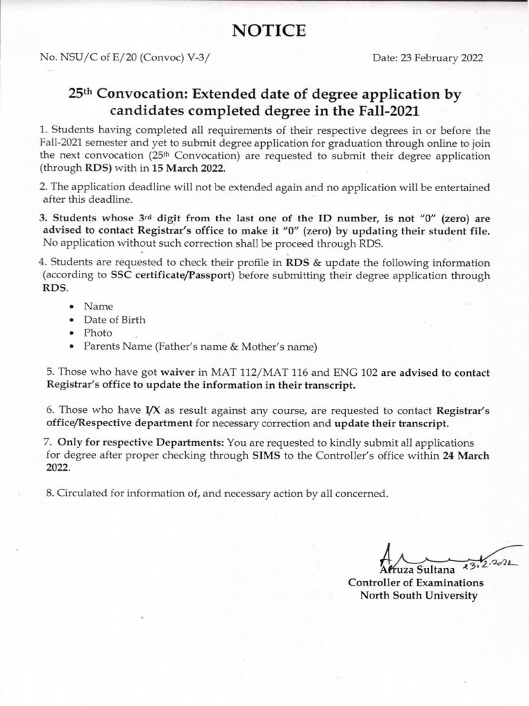 5-9109.25th Convocation Extended - Fall 2021 | PDF