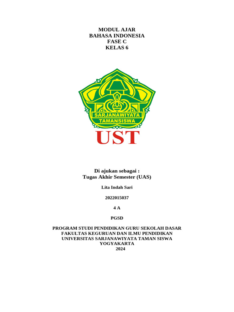 Modul Ajar Kelas 6 Uas | PDF