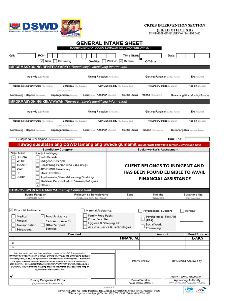 CIU-intake-sheet | PDF