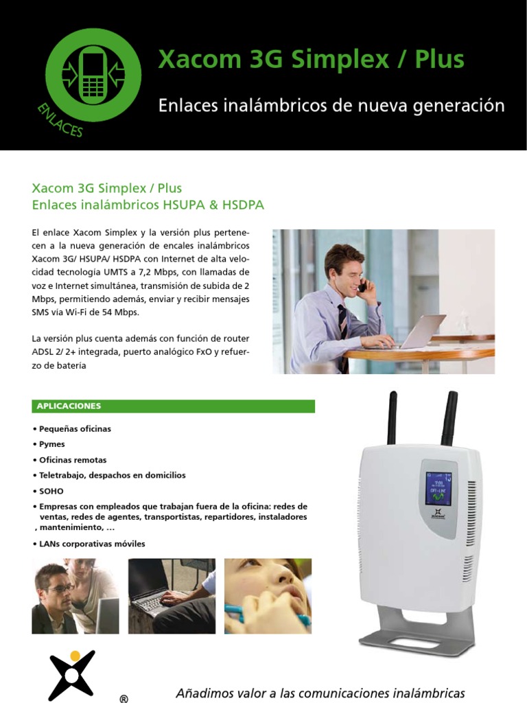 Enlaces Inalámbricos Xacom 3G Simplex/Plus | PDF | Acceso a paquetes de ...