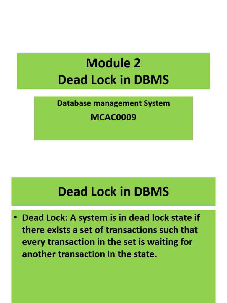 Dead Lock | PDF