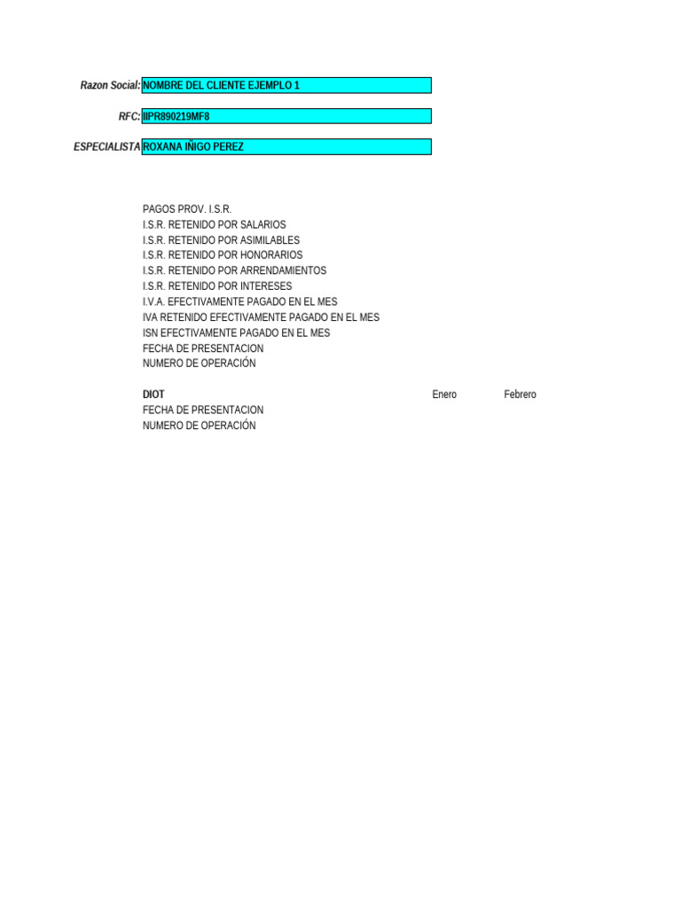 Calculo Anual PF 2020 Opcional | PDF