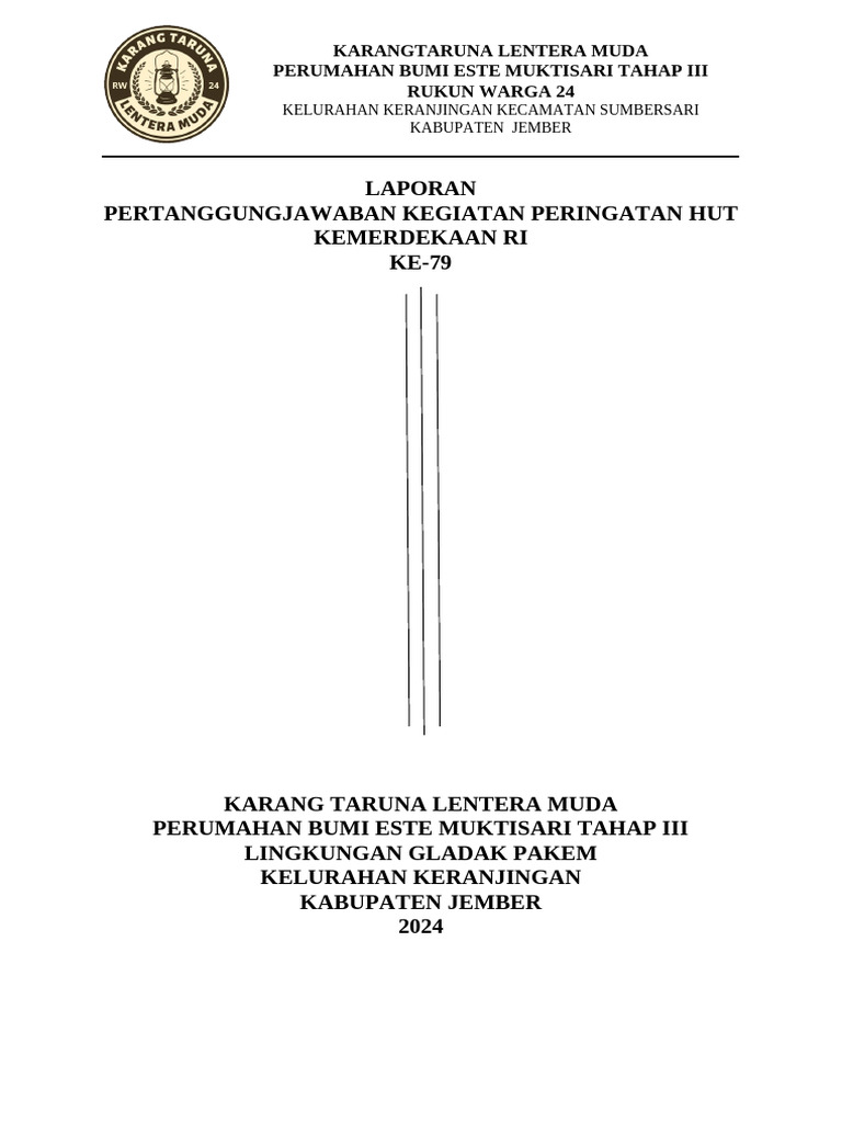 Laporan Pertanggung Jawaban Kegiatan 17 Agustus An | PDF