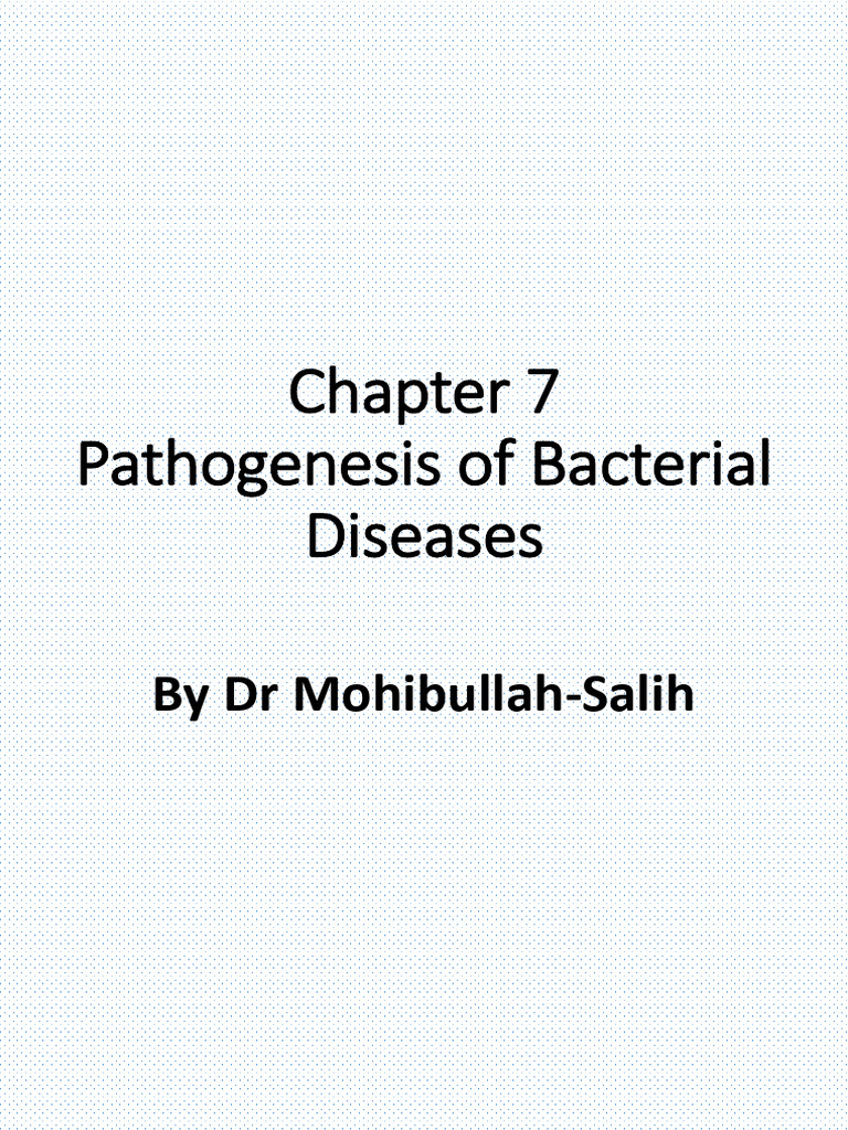 Pathogenesis of Bactetrial Diseases | PDF