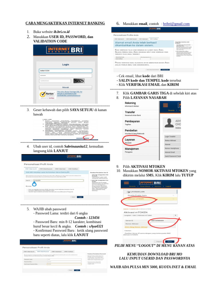 Tutorial Inet Banking +Gambar | PDF