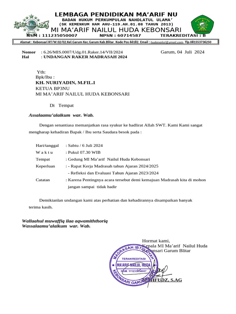 02 - Undangan Raker 2024 | PDF