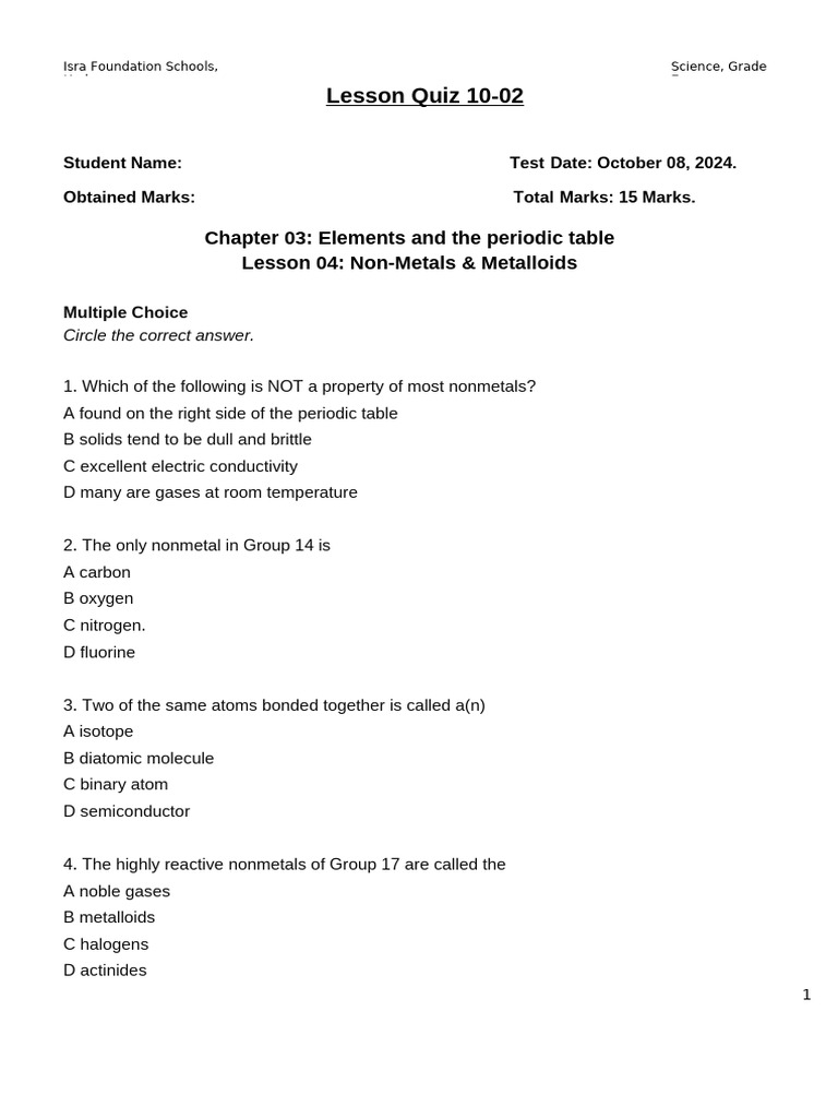 MITC - Chapter 3 - Lesson 4 Quiz | PDF