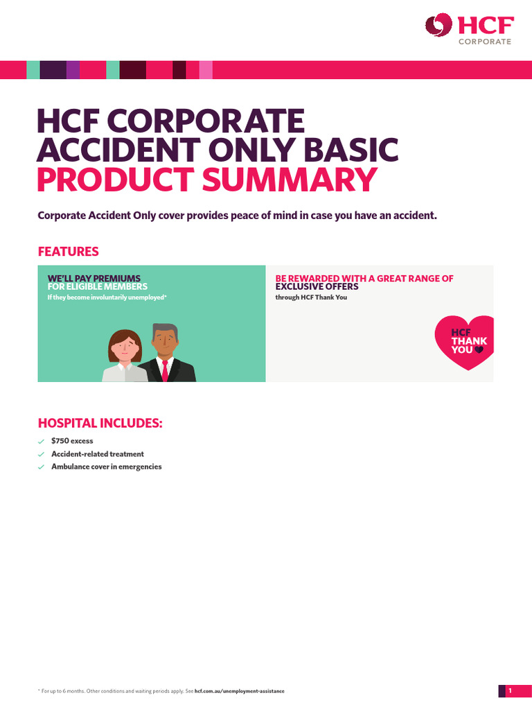 HCF Corporate Accident Only Basic | PDF