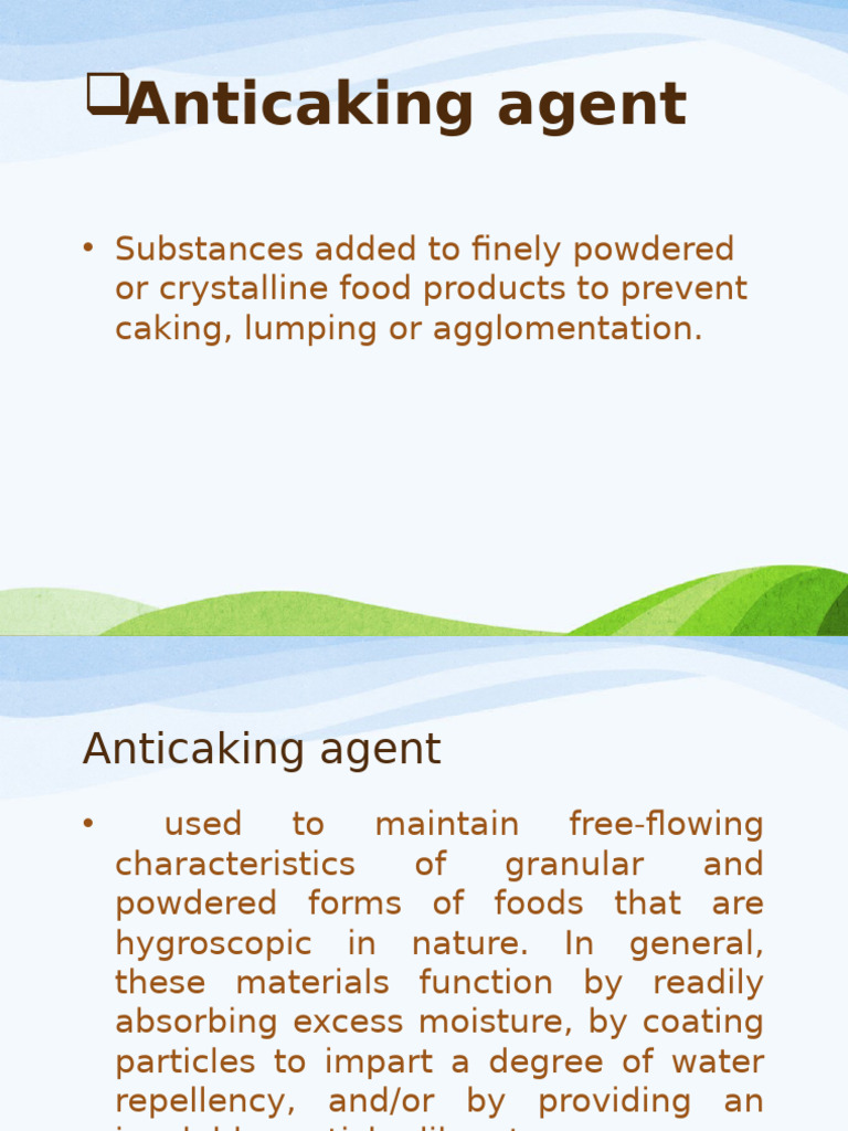 Anticaking agent | PDF