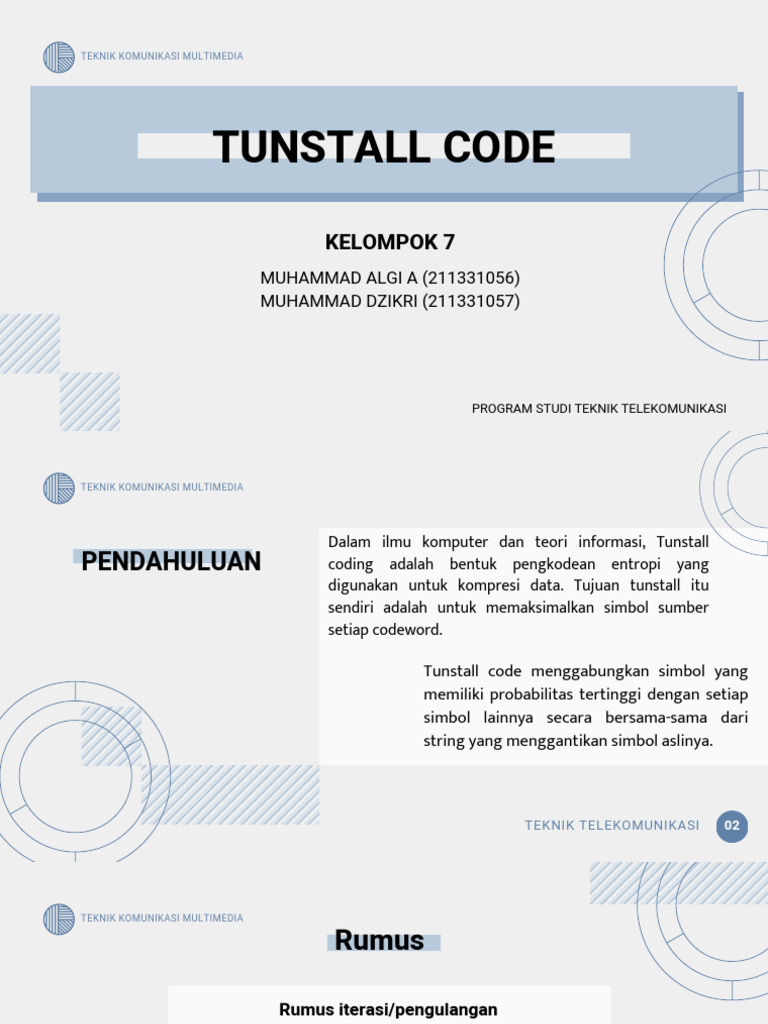 KELOMPOK 7_TUNSTALL CODE | PDF
