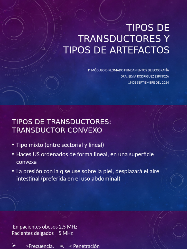Transductores y Artefactos | PDF | Ultrasonido médico | Ultrasonido