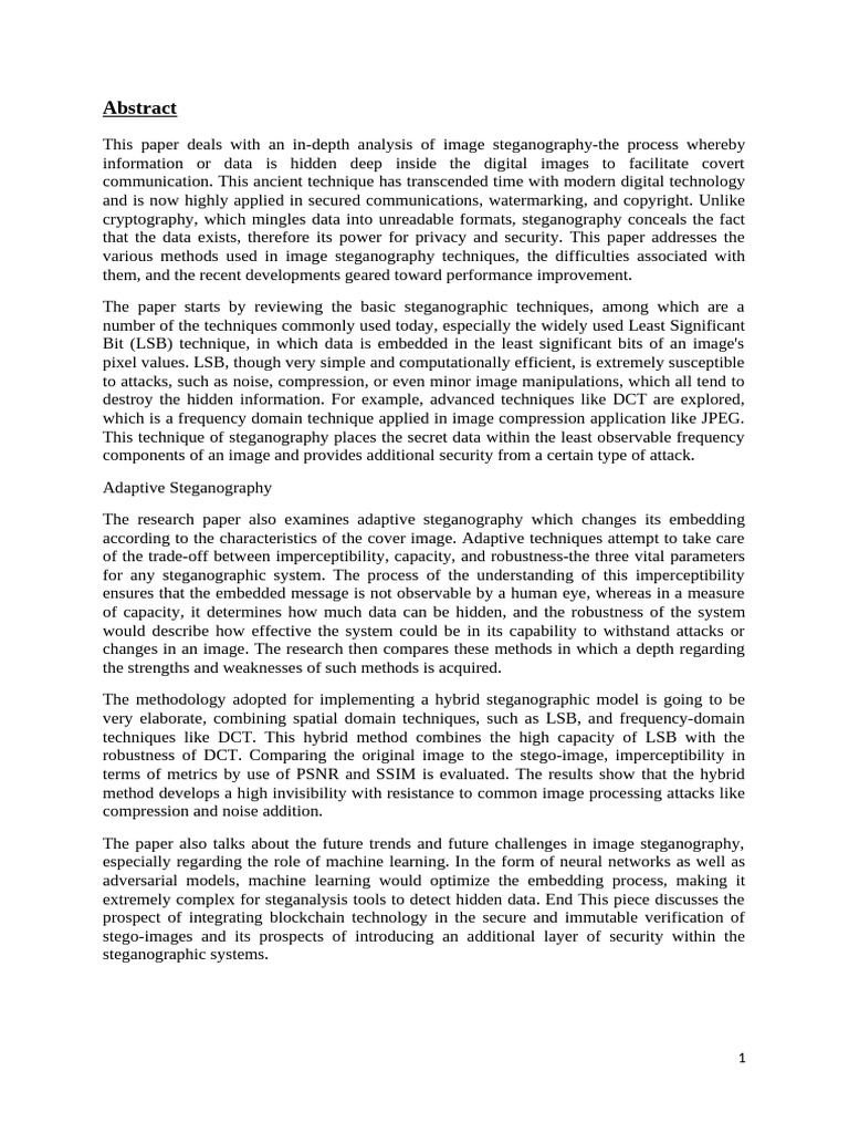 Image Steganography Report (Dhanush Polisetty, A7605221156) | PDF
