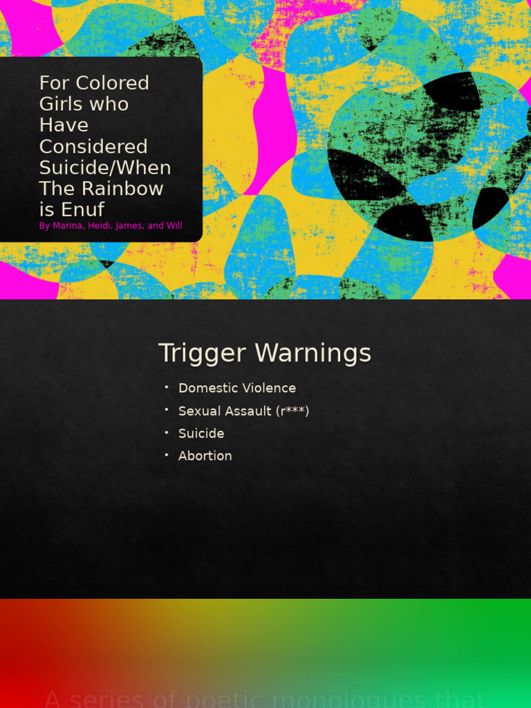 For Colored Girls | PDF