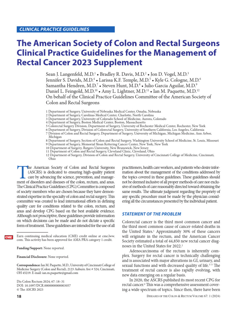 The American Society of Colon and Rectal Surgeons.6 | PDF | Colorectal ...