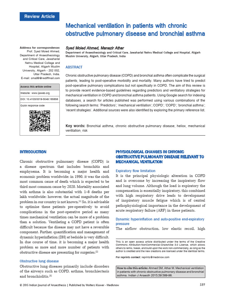 Setting Venti COPD | PDF