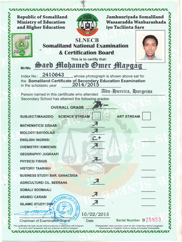 High School Somaliland | PDF