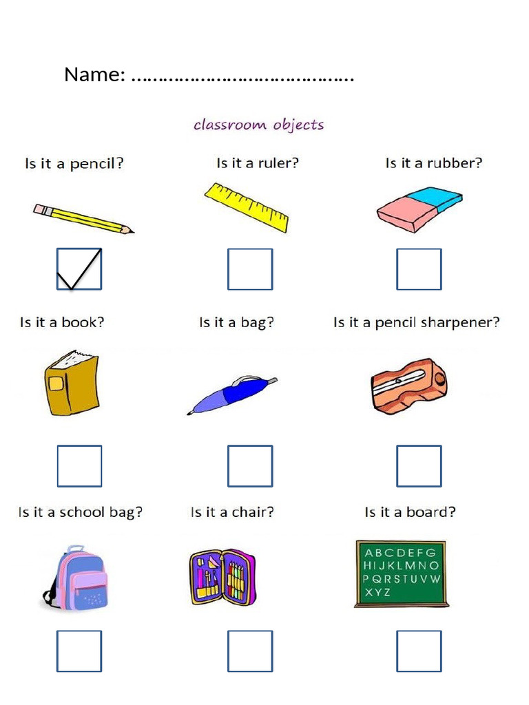 School Objects | PDF | Art