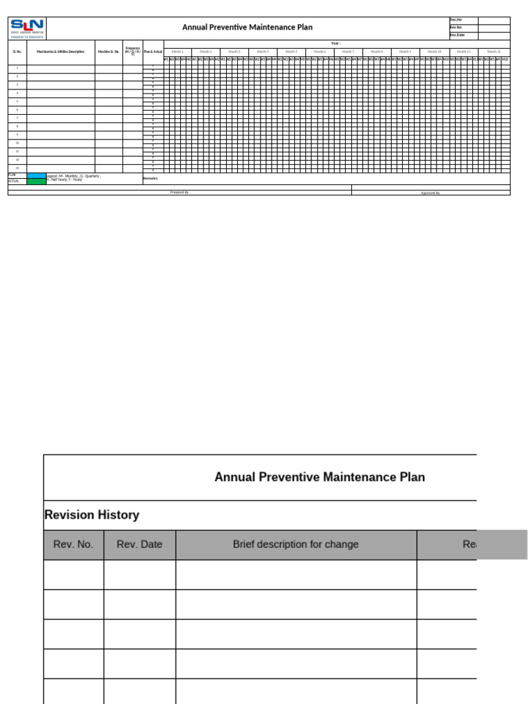 Annual Preventive Maintenance Plan | PDF