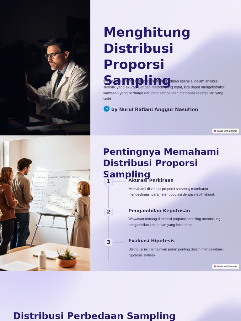 Menghitung Distribusi Proporsi Sampling | PDF