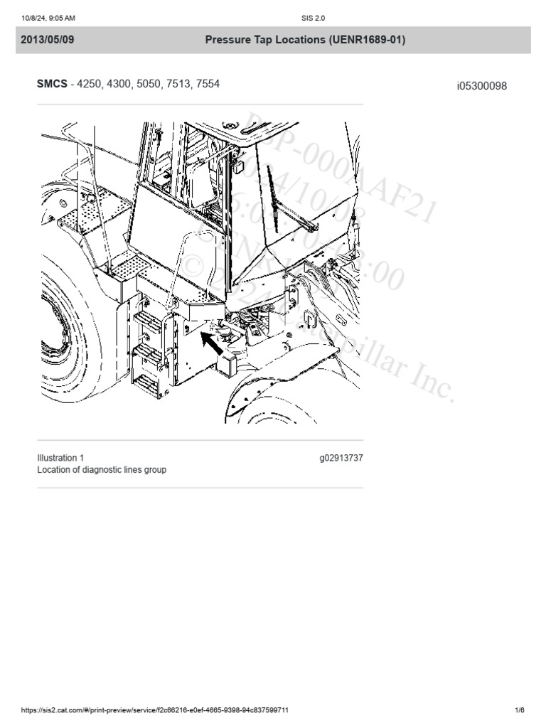 Pressure Tap Locations (UENR1689-01) | PDF