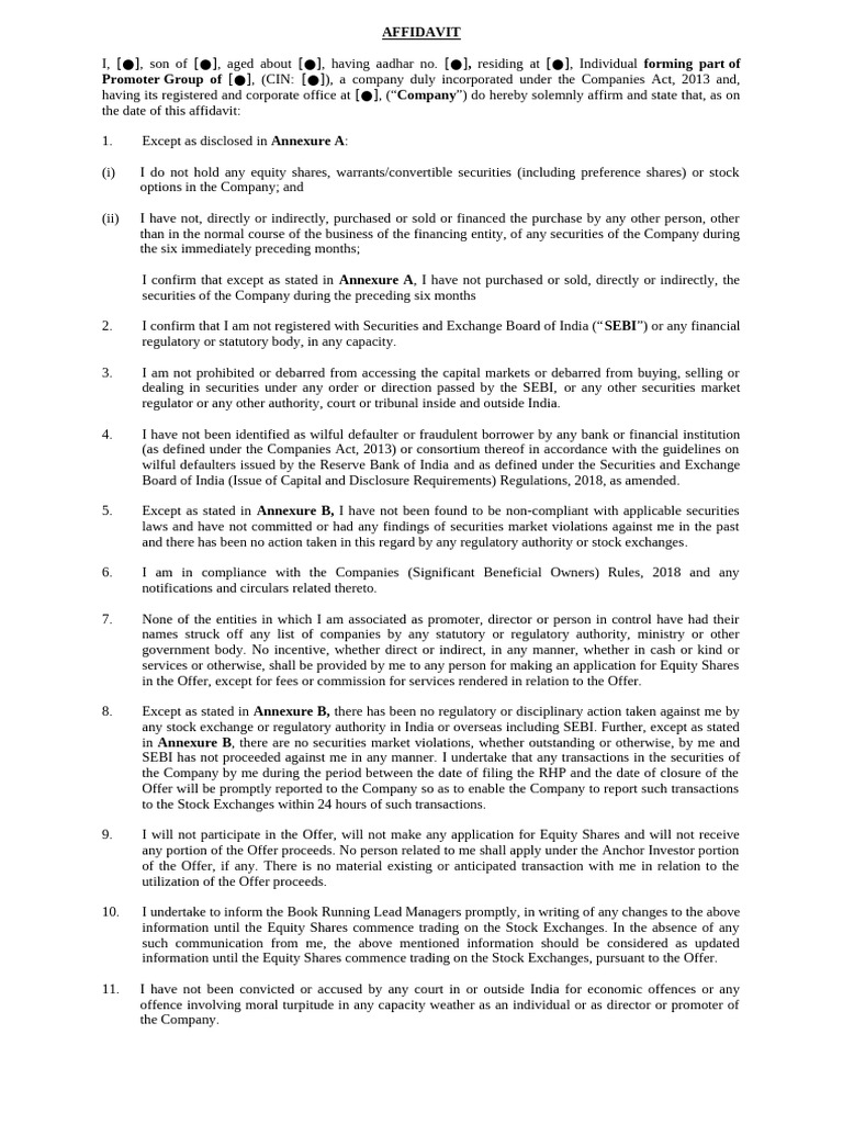 Regulatory Compliance For Equity Share Offering | PDF