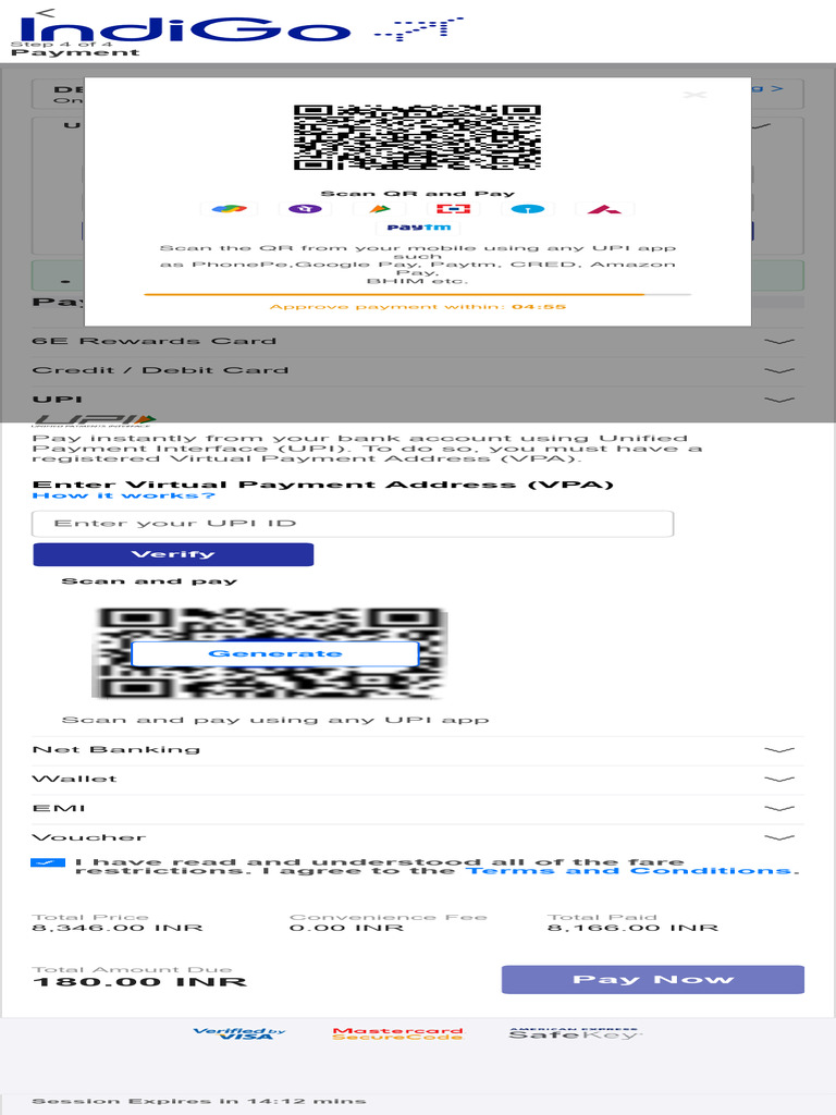 Modification Payment - IndiGo | PDF