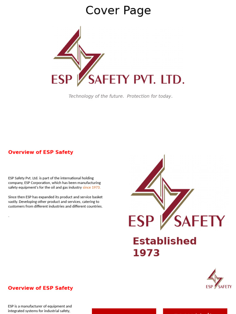 ESP Safety Company & Product Presentation | PDF