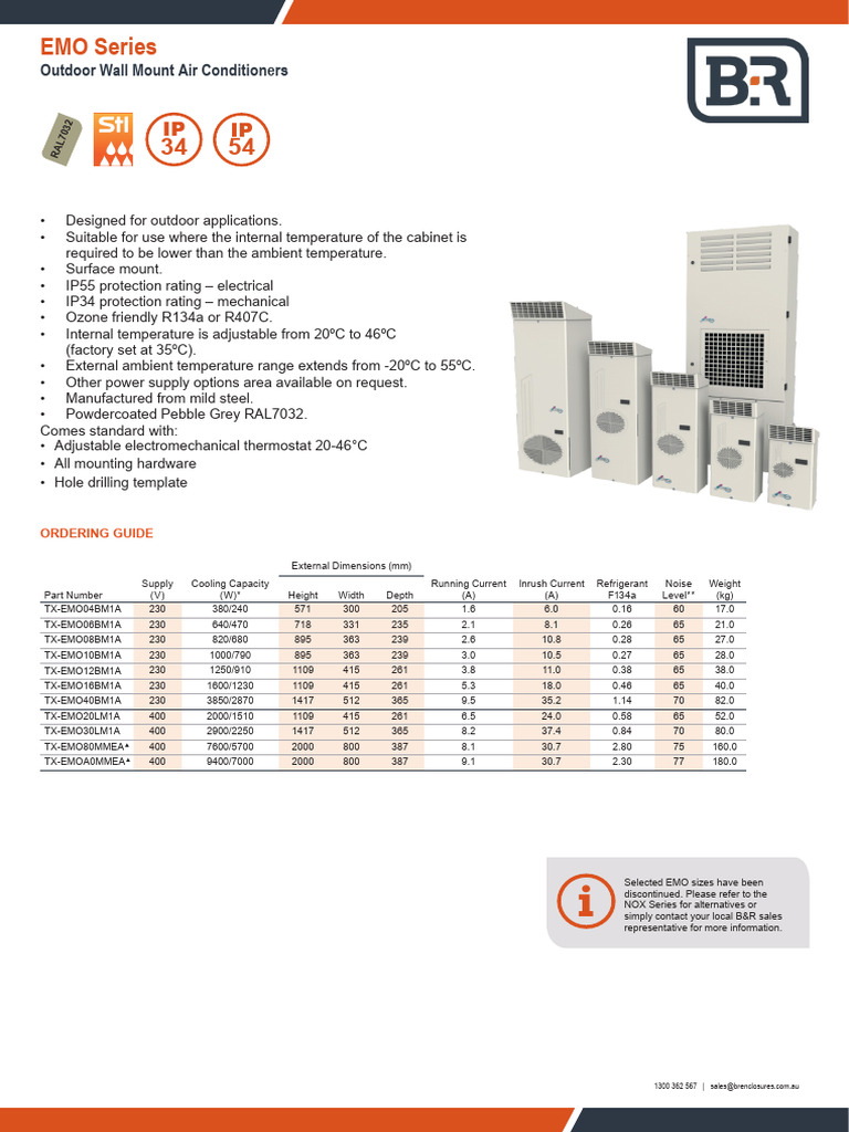 Product Leaflet Technical EMO Series | PDF | Thermostat ...