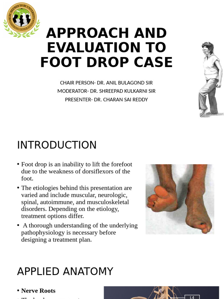 Approach Evaluation To Foot Drop Case | PDF