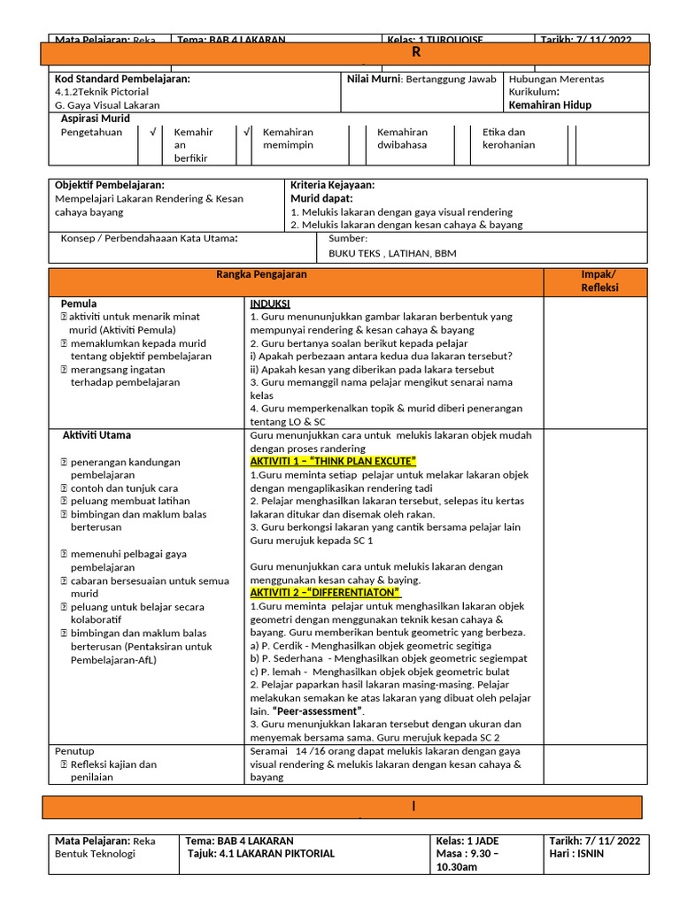 RBT Ting 1 Minggu 32 (7 - 11 November) | PDF