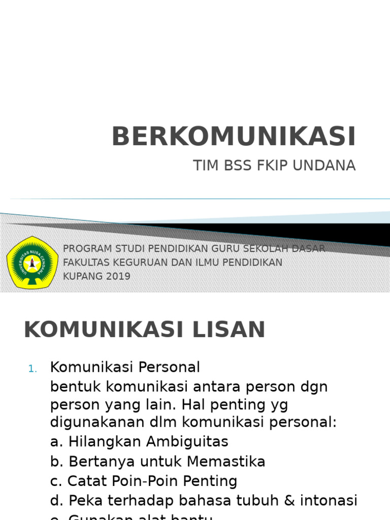 BSS Berkomunikasi | PDF