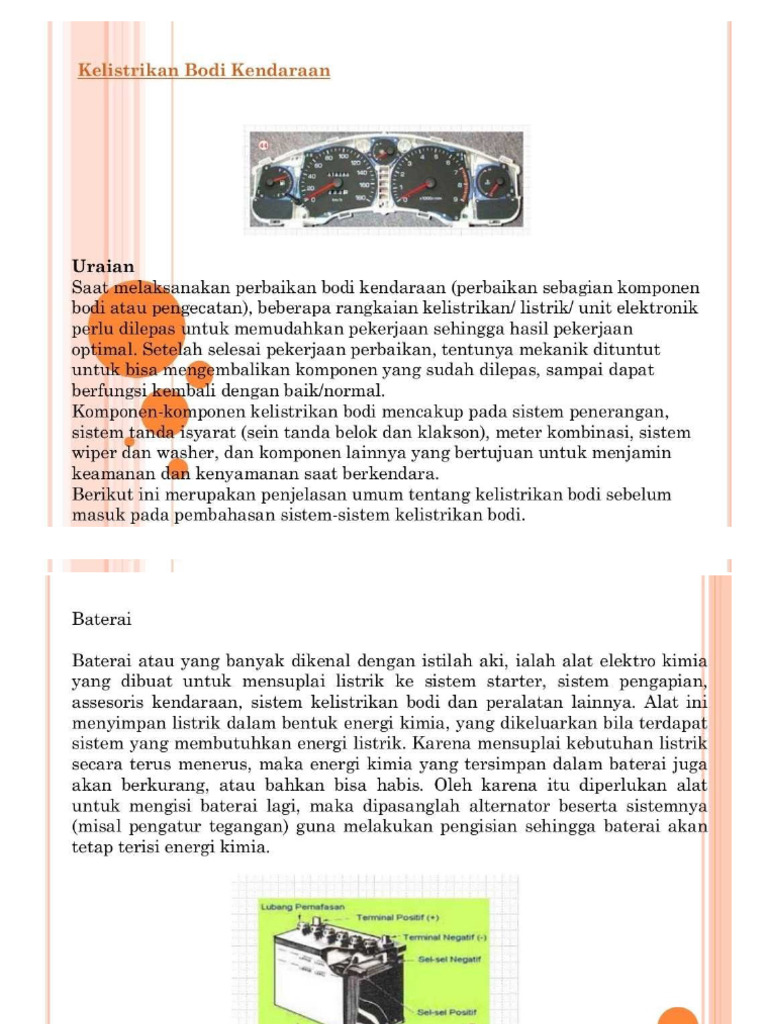PDF Powerpoin Kelistrikan Bodi Kendaraan | PDF