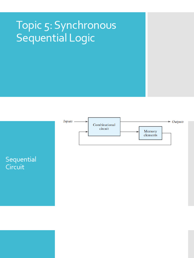Topic 5 - Synchronous Sequential Logic | PDF