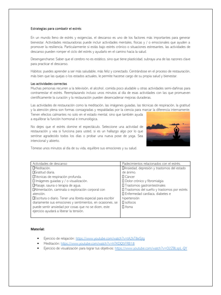 Estrategias de relajación | PDF