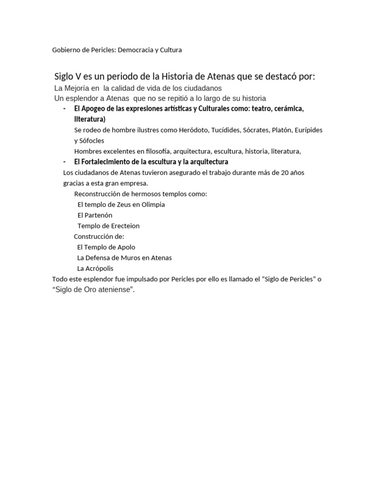 Siglo de Pericles | PDF | Arte