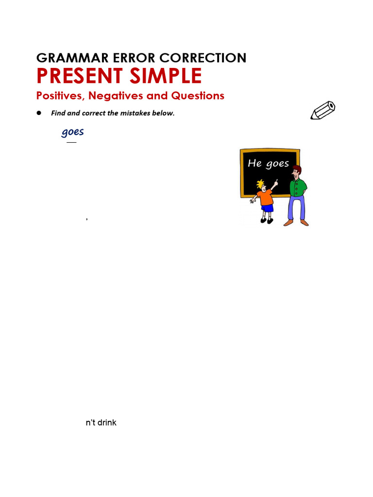 Exercise Error Simple Present | PDF Exercise Error Simple Present | PDF