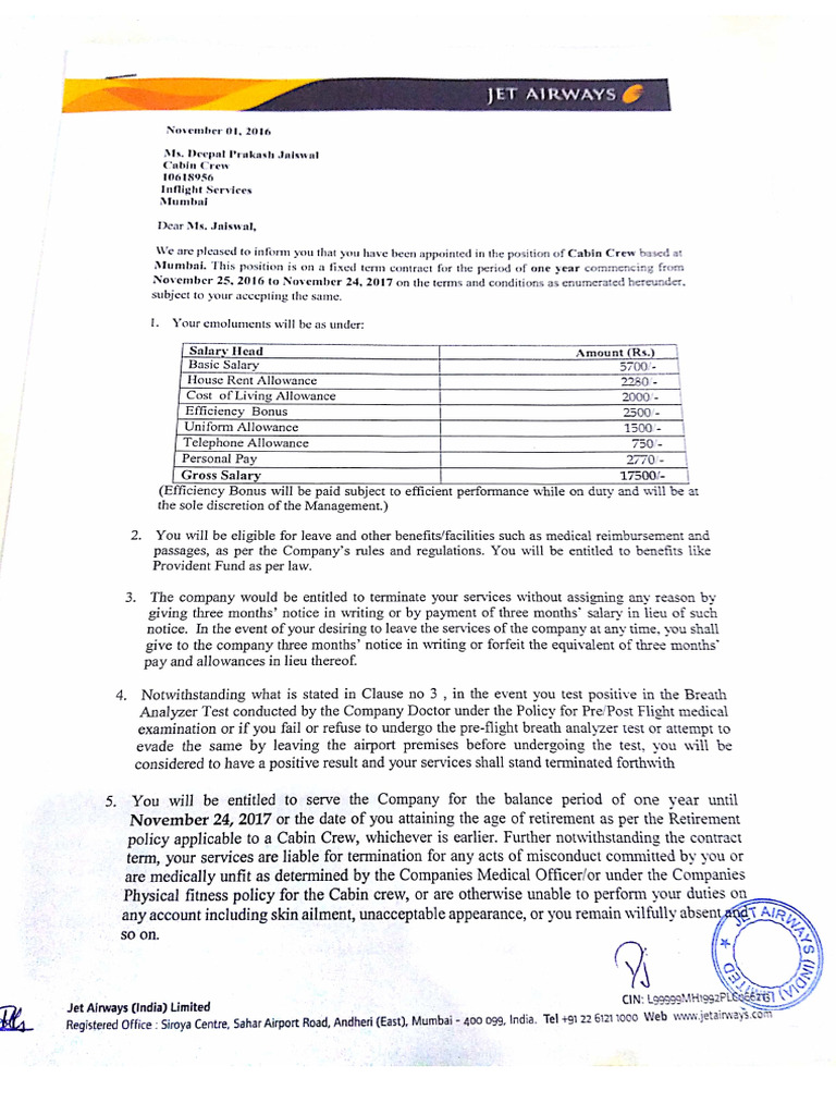 Contract Extension Letter | PDF