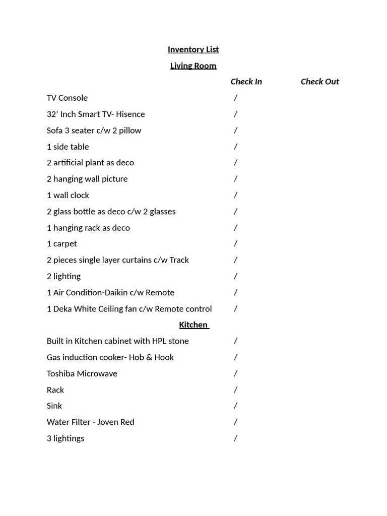 Inventory List-B-27-3A | PDF