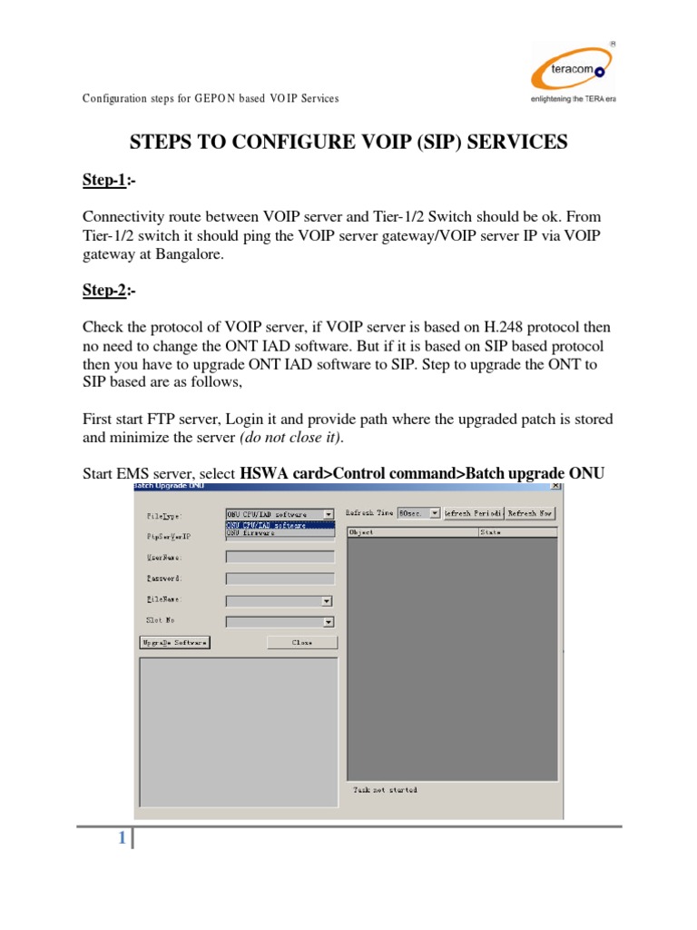 Steps To Configure VOIP Services | PDF | Voice Over Ip | Session ...