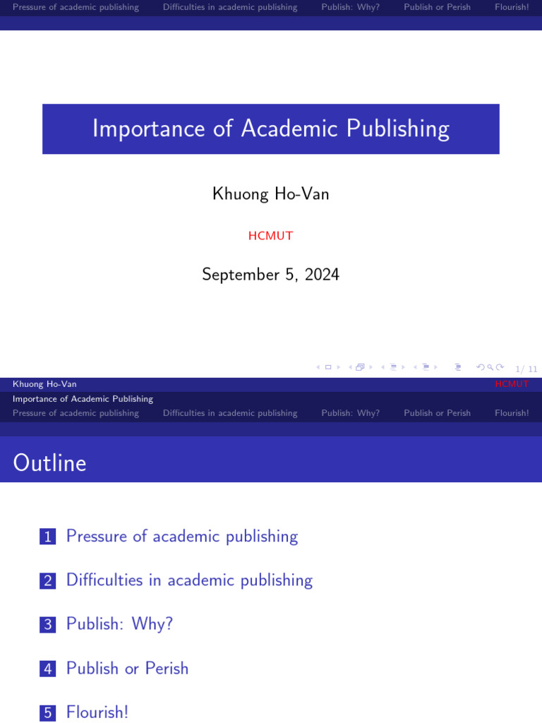 1a ImportanceOfAcademicPublishing | PDF | Teachers | Social Science