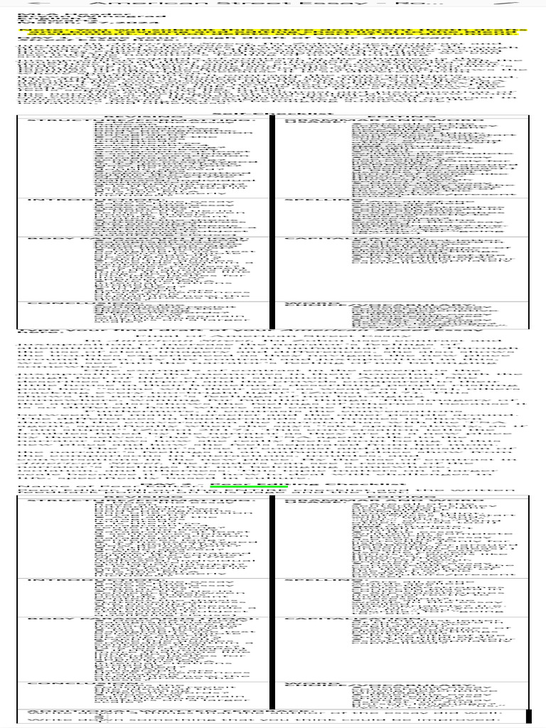 American Street Essay - Rough and Final Drafts | PDF