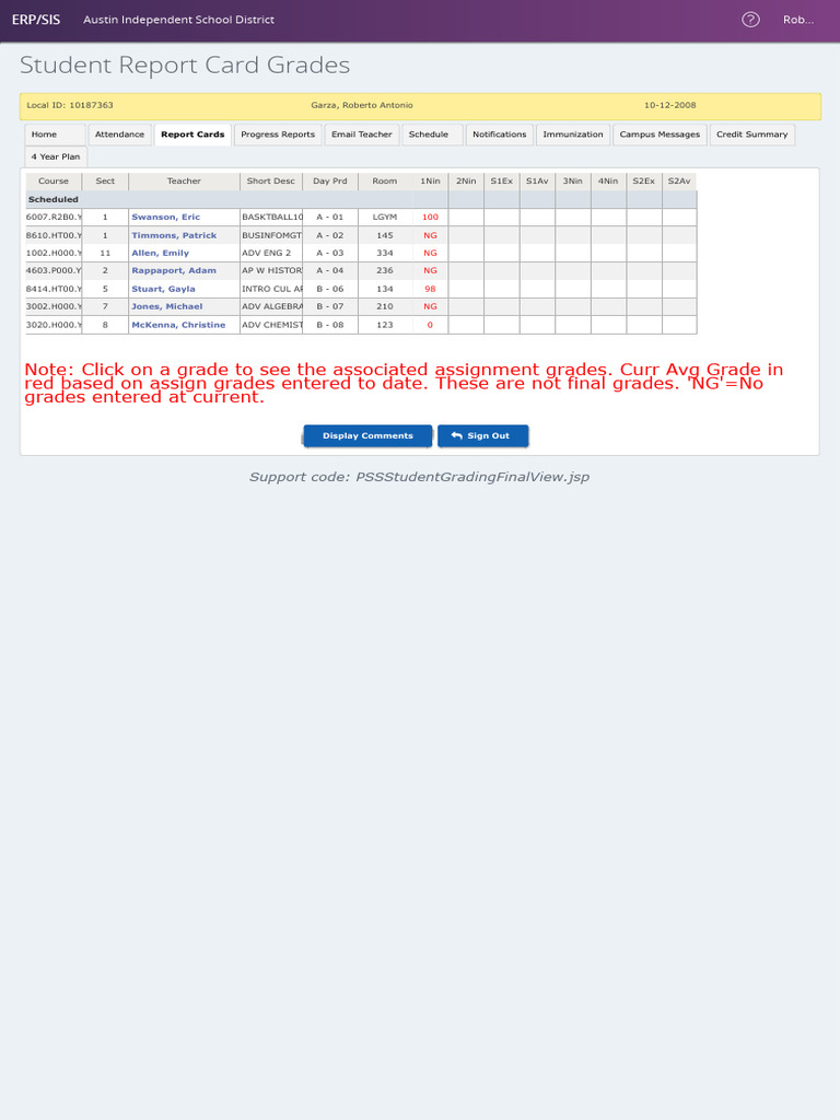 Student Report Card GR | PDF