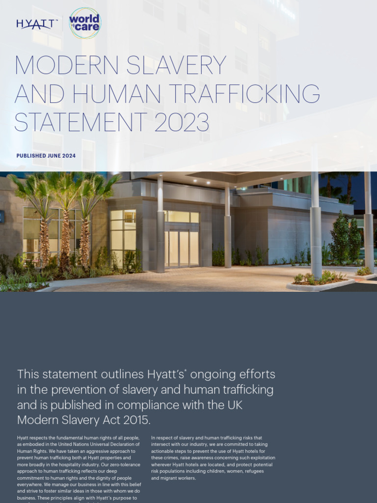 Slavery Human Trafficking STMNT | PDF
