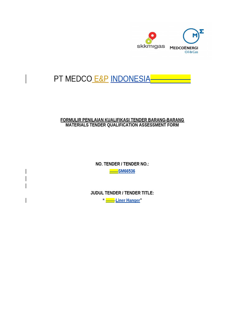 Formulir PQ - Material - PTK007 Rev 3 - SM66536 | PDF