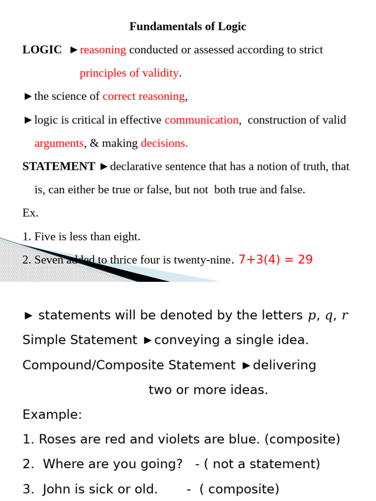 Fundamental of Logic | PDF